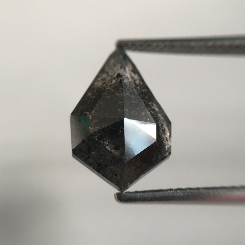 3.96 Ct Fancy Shape Dark Gray Black Color Natural Loose | Etsy