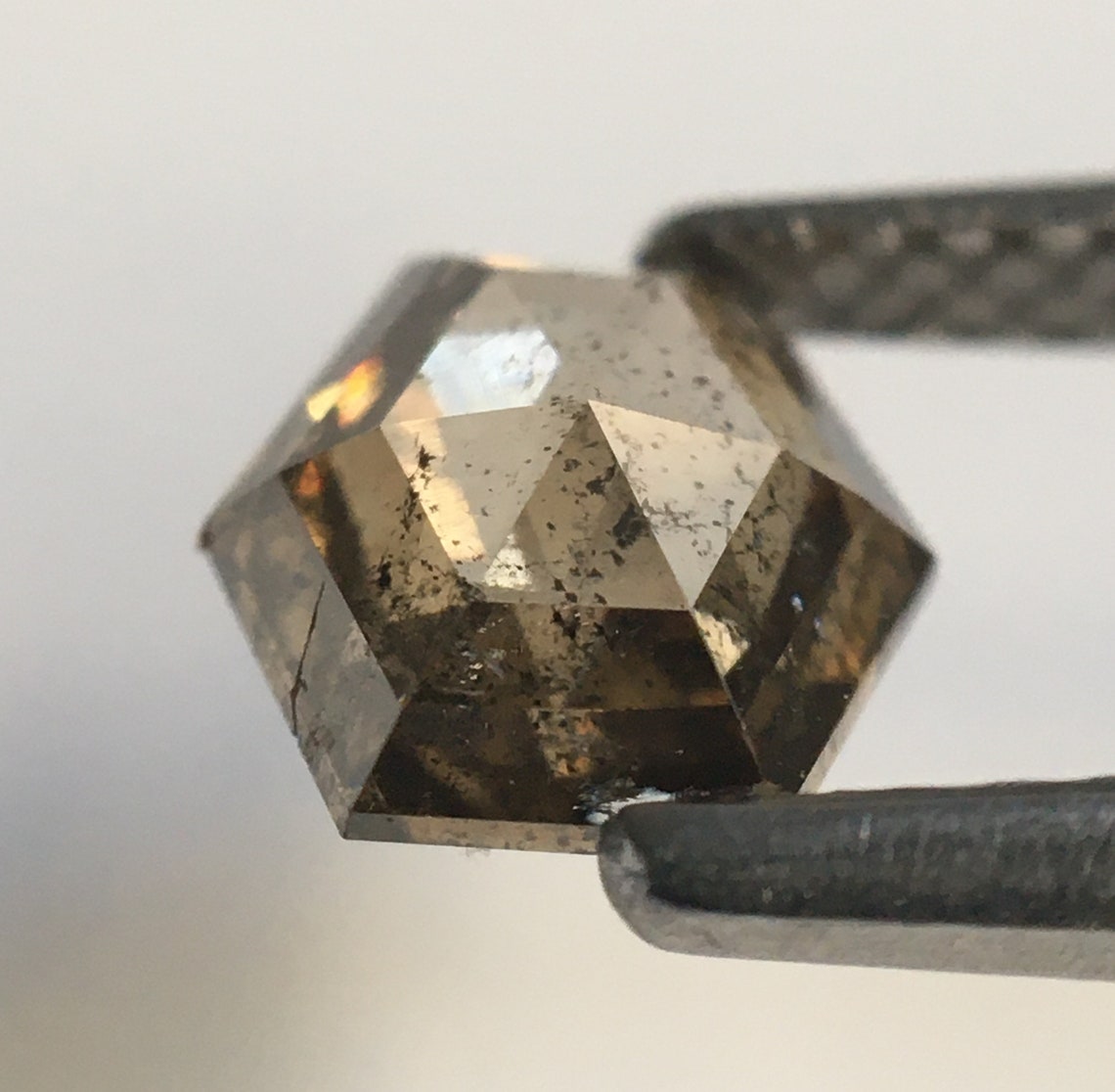 0.76 Ct Fancy Brown Hexagon Shape Natural Loose Diamond 6.39 | Etsy