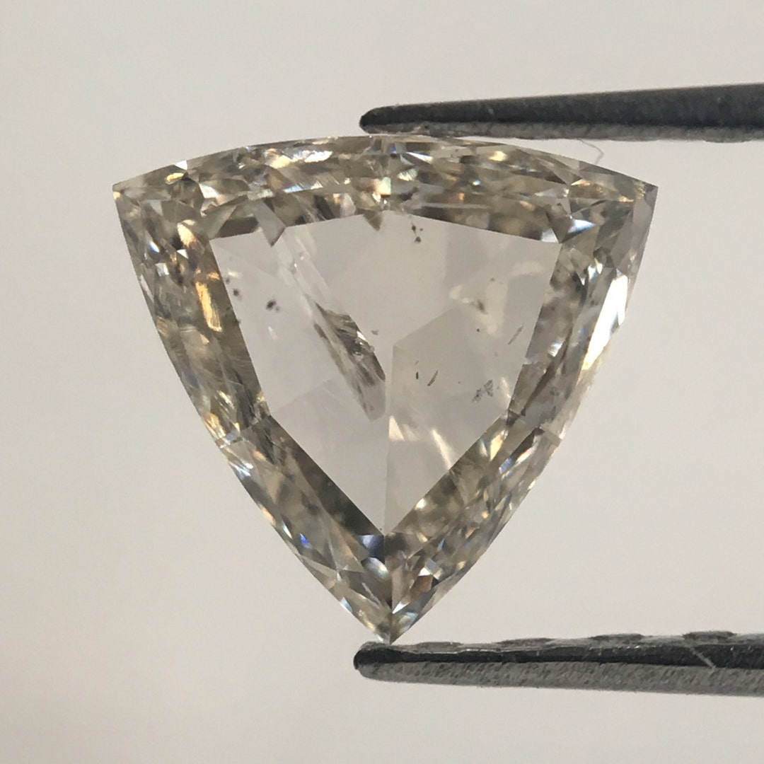 0.63 Ct Natural Trillian Shape Rose Cut Natural Loose Diamond, White ...