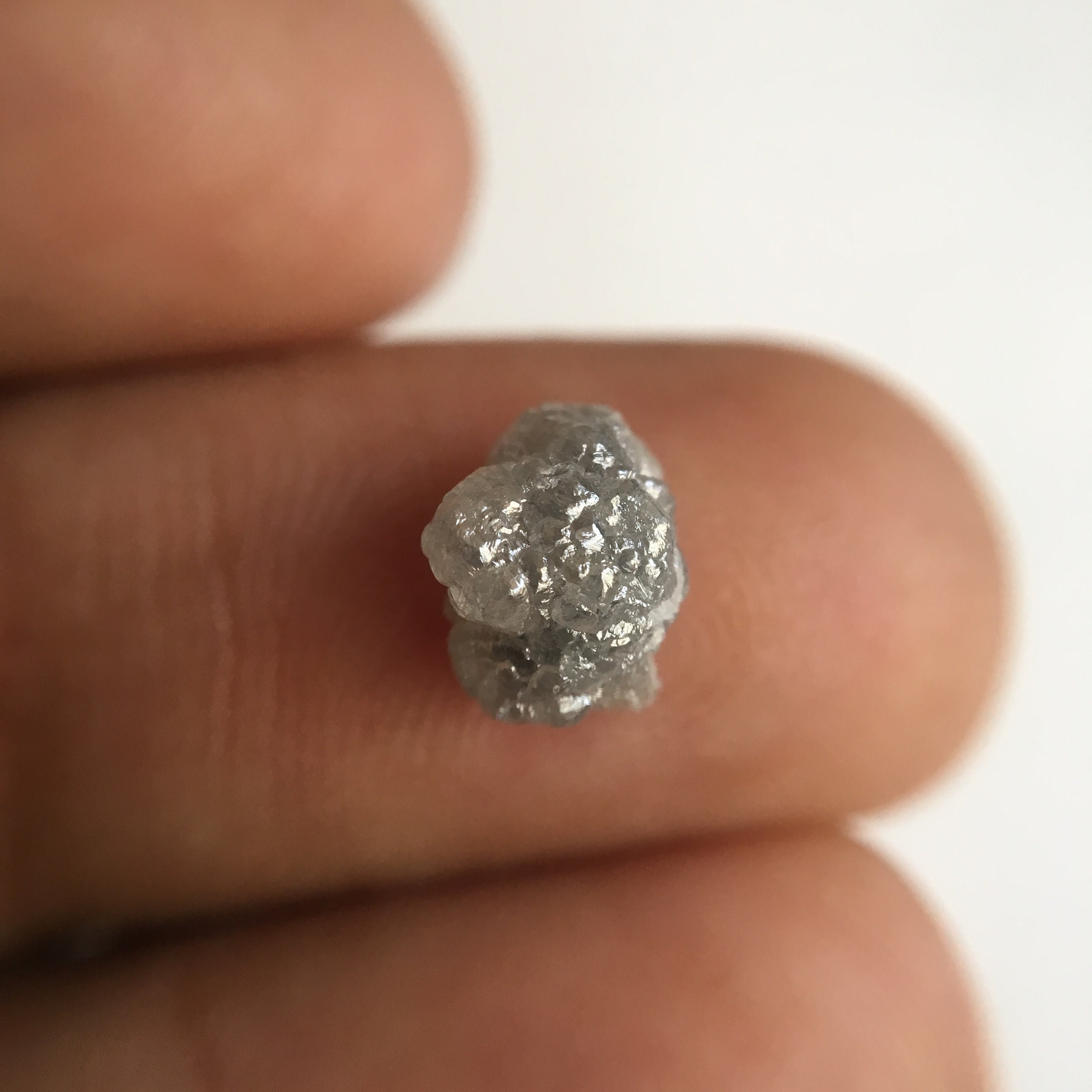 2.06 Ct Natural Grey Uncut Raw Rough Loose Diamond 8.27 mm x | Etsy