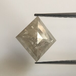 1.45 Ct Fancy Grey Color Kite Shape Natural Loose Diamond, 9.33 Mm X 8. ...