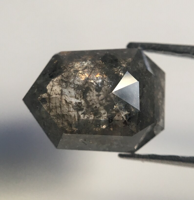 1.18 Ct Shape Dark Gray Color Natural Loose Diamond 8.31 mm x | Etsy