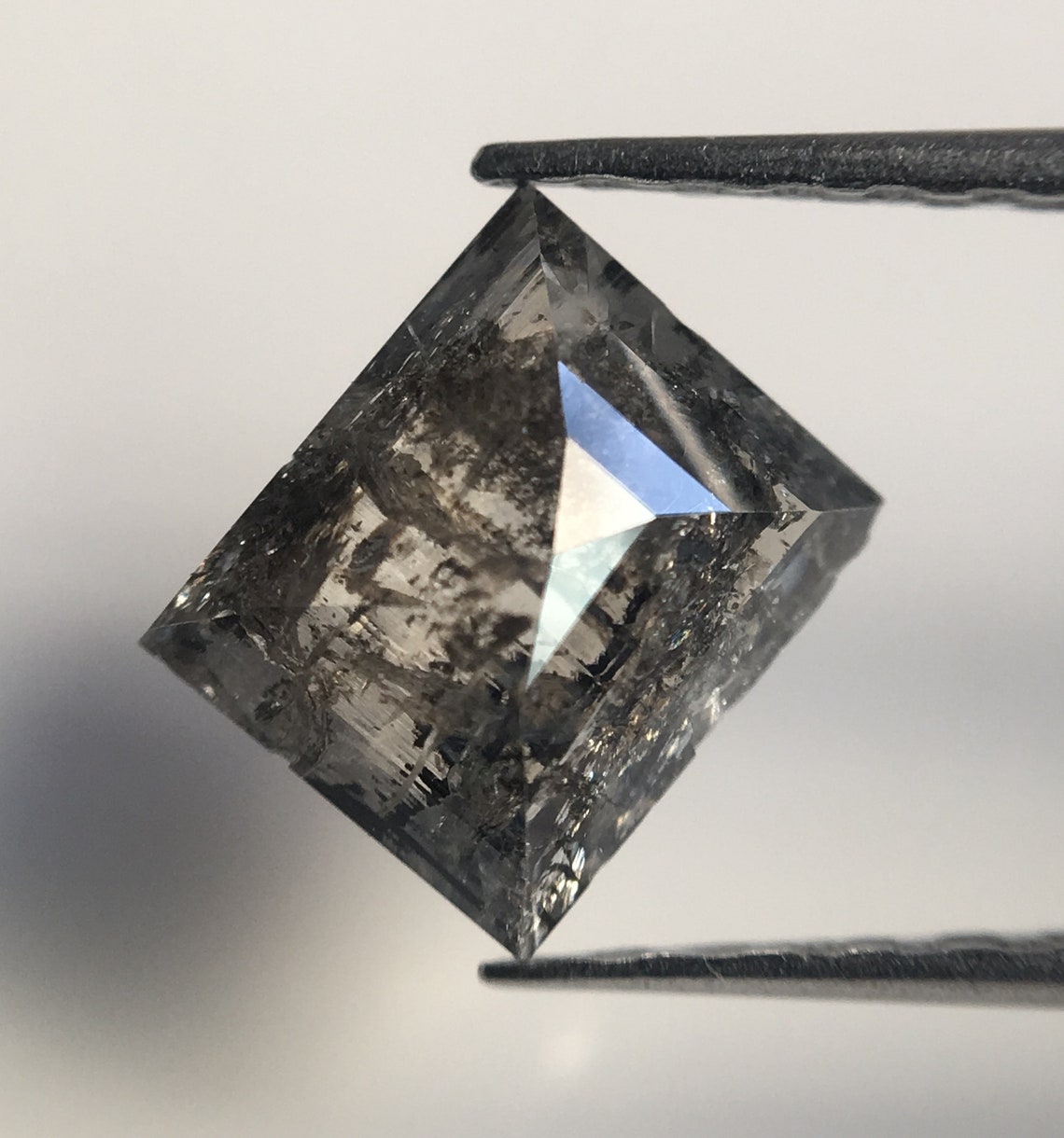 0.80 Ct Dark Gray Rectangle shape Natural Loose Diamond 6.61 | Etsy