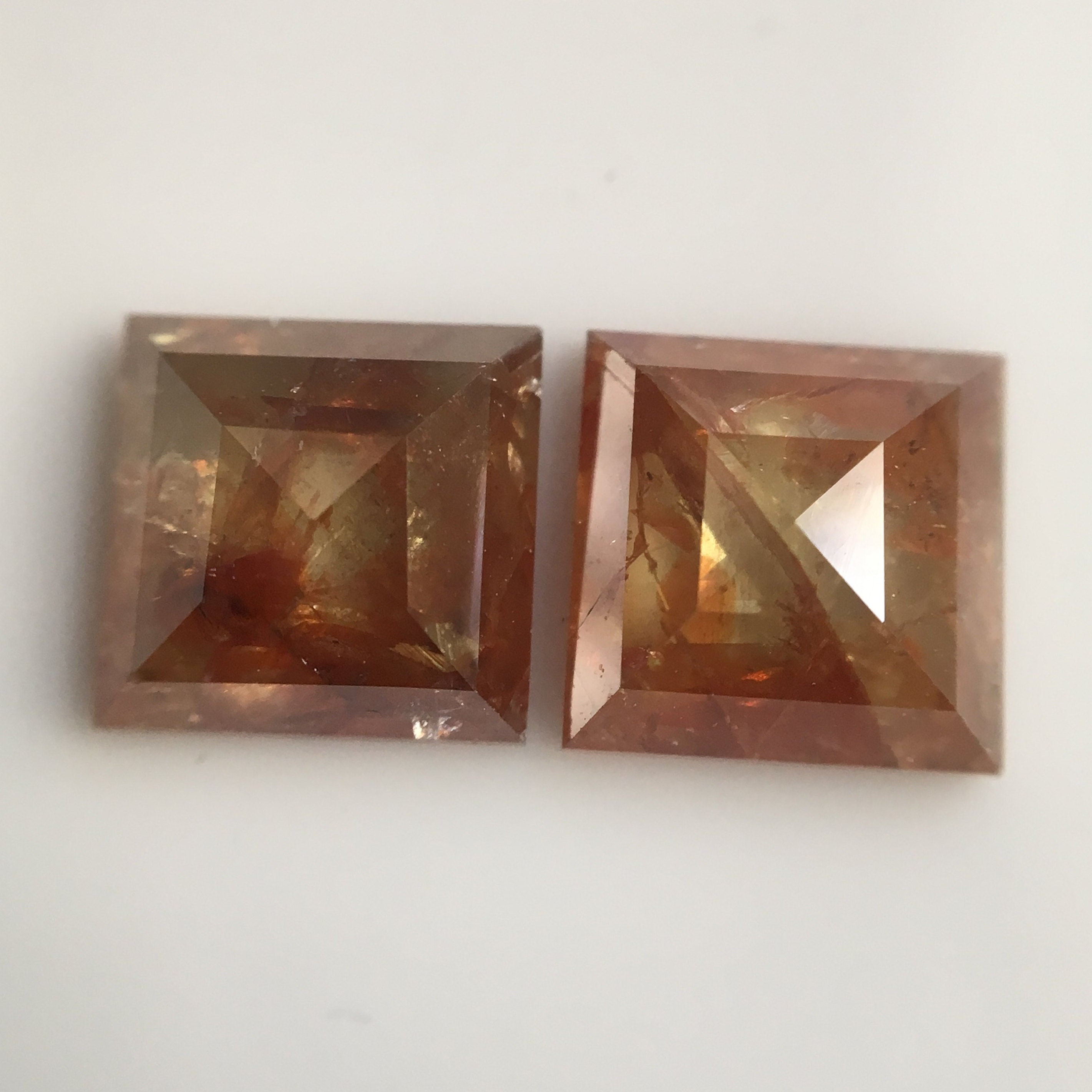 2.87 Ct Pair Natural Loose Diamond Square Shape 6.70 mm X 6.70 | Etsy