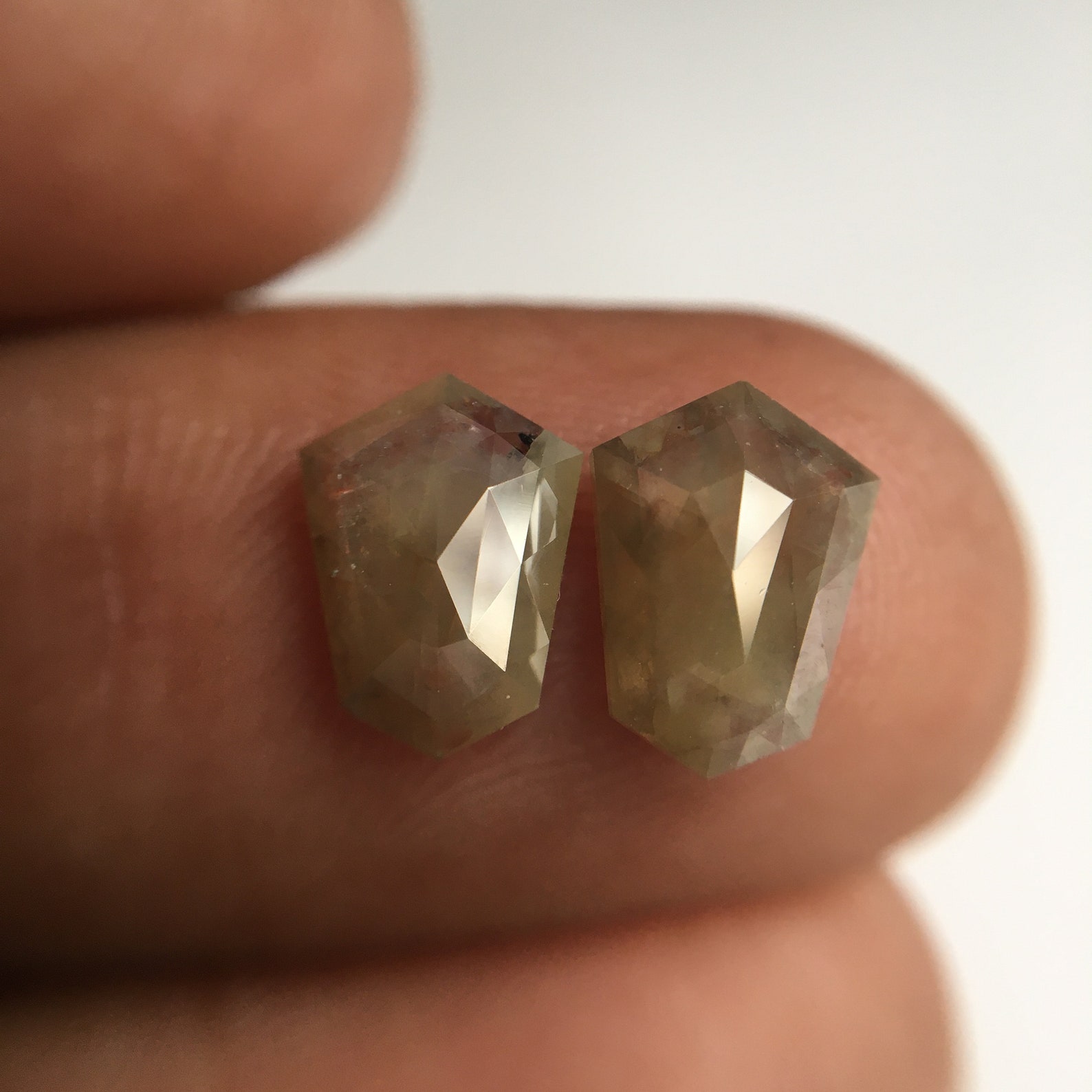 Shield Shape Natural Loose Diamonds Pair of Shield Shape - Etsy
