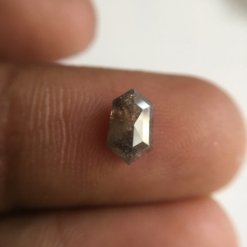1.70 Dark Gray Color Geometric Shape Natural Loose Diamond | Etsy