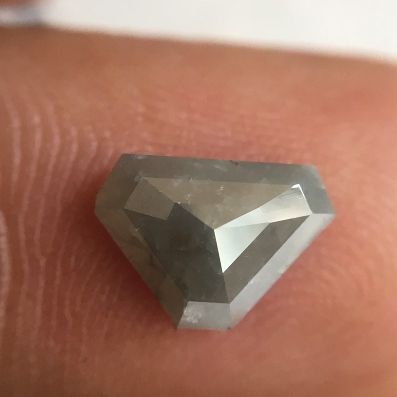 1.13 Dark Gray Color Geometric Shape Natural Loose Diamond | Etsy