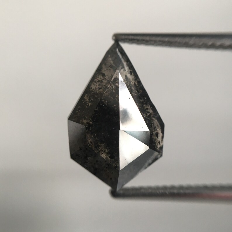3.96 Ct Fancy Shape Dark Gray Black Color Natural Loose | Etsy