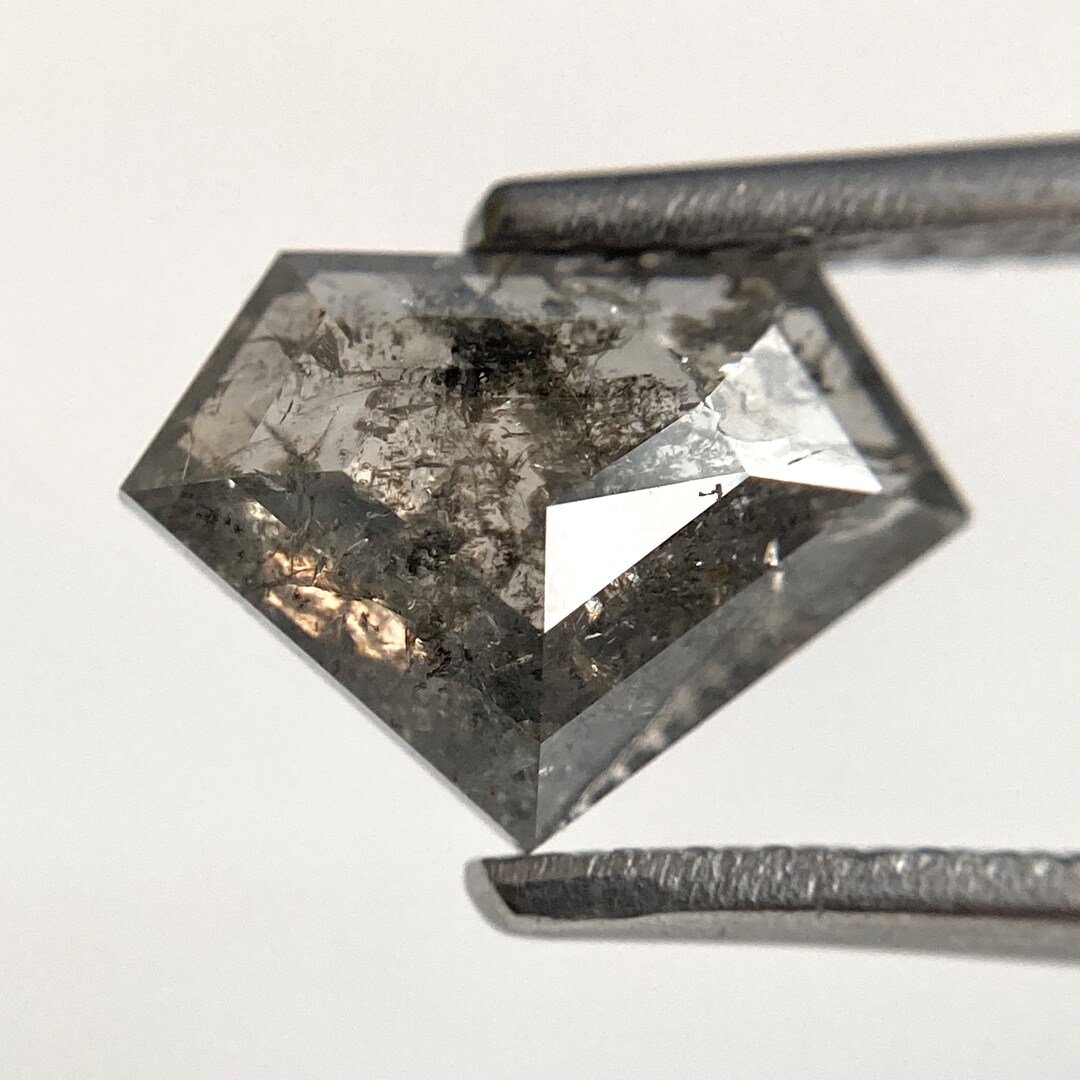 1.24 Ct Grey Color Fancy Diamond Shape Natural Loose Diamond, 6.55 Mm X ...