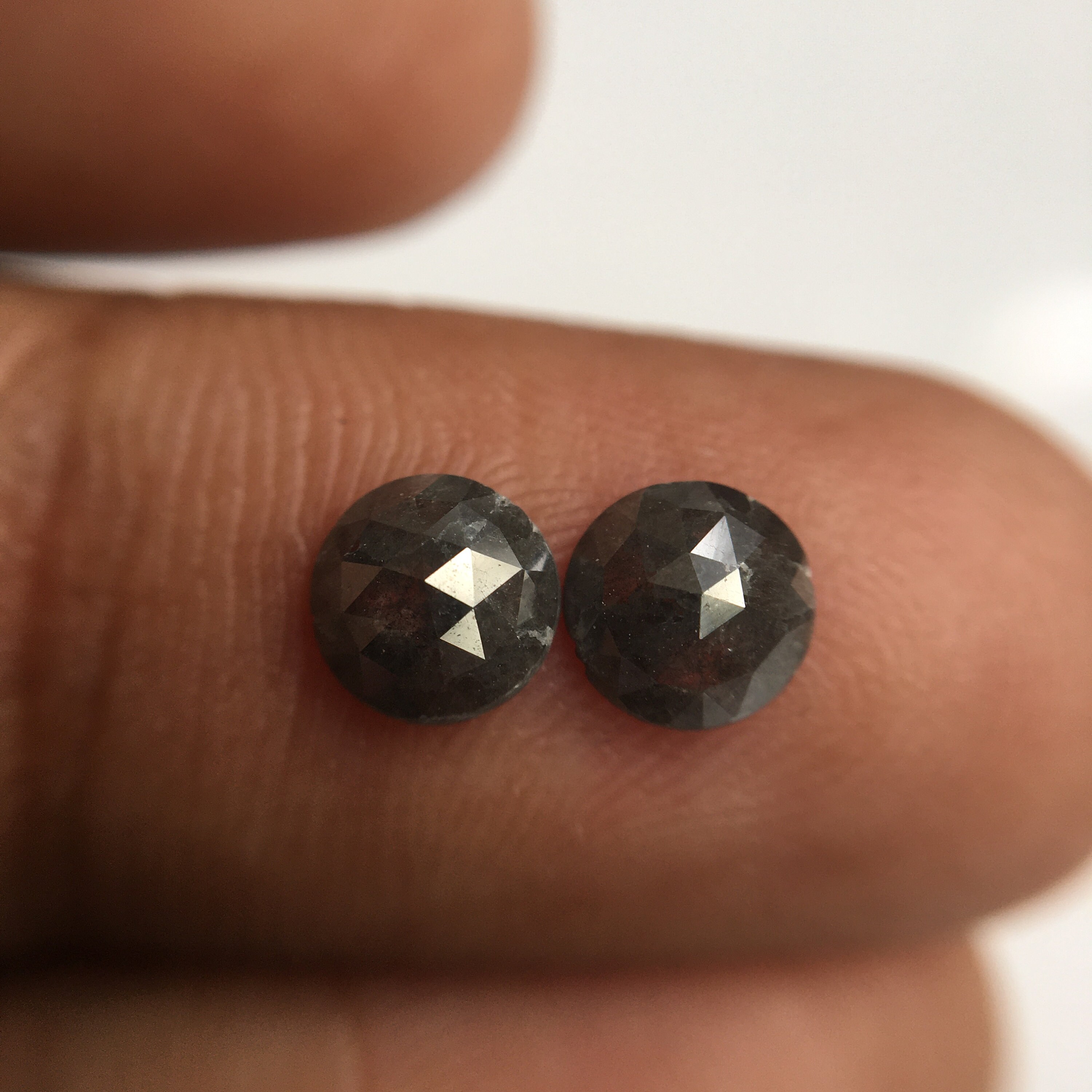 Natural Round Shape Rose cut Loose Diamonds Pair of Rose Cut | Etsy