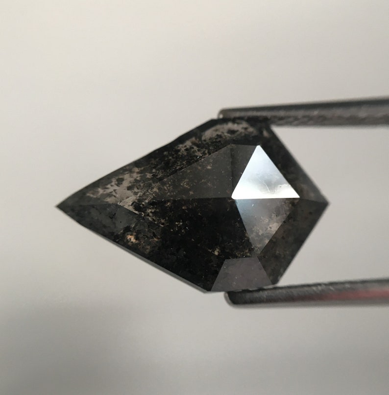3.96 Ct Fancy Shape Dark Gray Black Color Natural Loose | Etsy