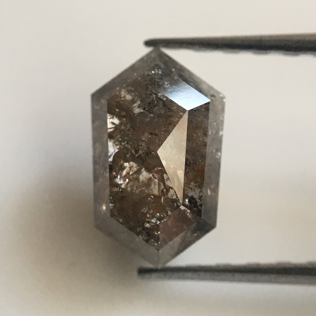 1.70 Dark Gray Color Geometric Shape Natural Loose Diamond - Etsy