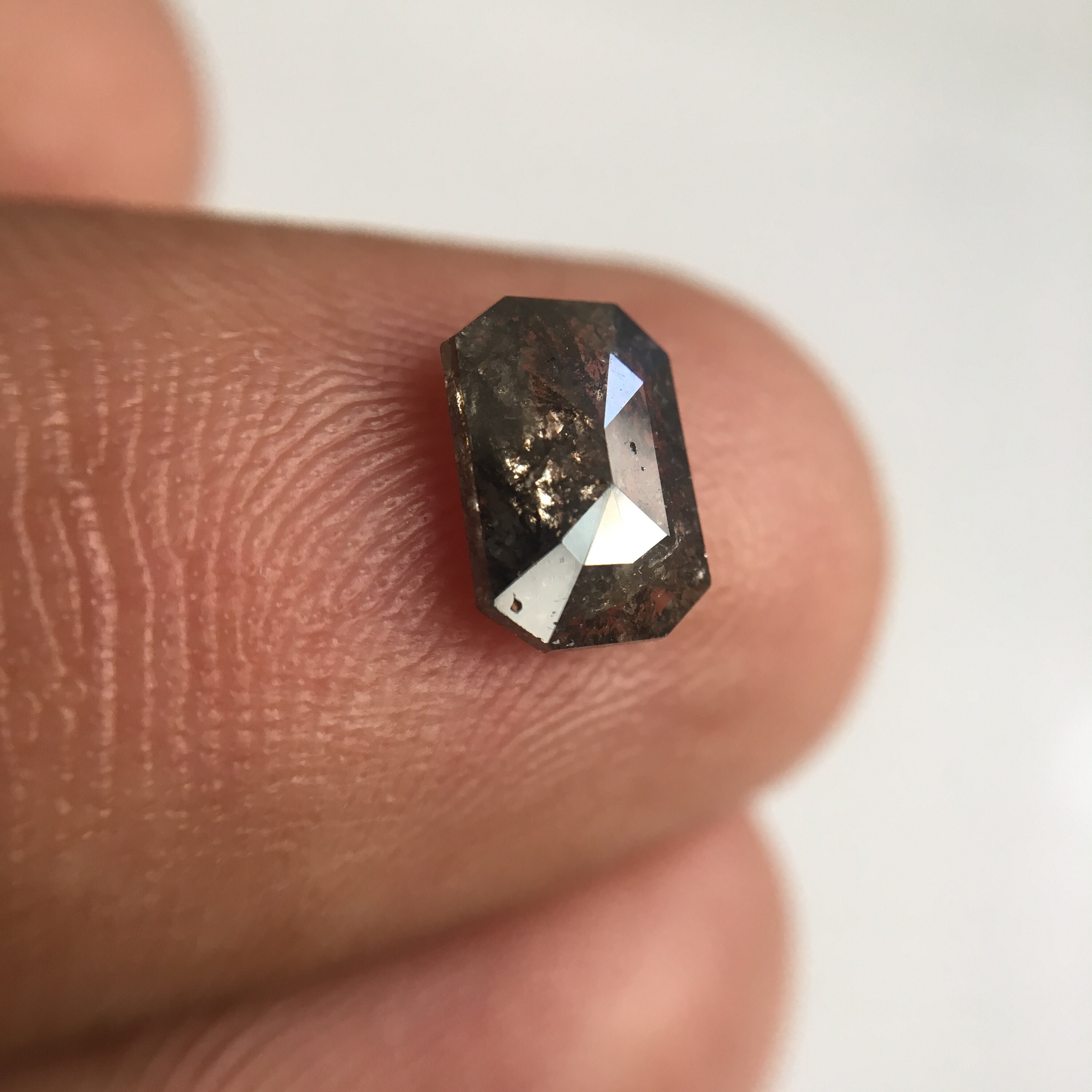 0.99 Ct Dark Grey Color Emerald Shape Natural Loose Diamond | Etsy