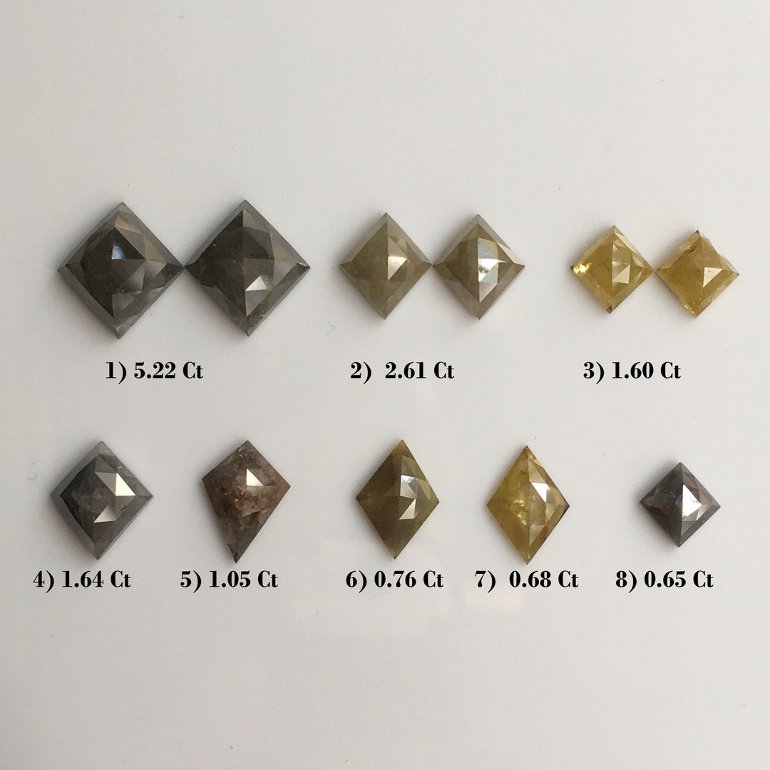 Kite Shape Natural Loose Diamonds, Pair of Kite Shape Opaque Loose ...