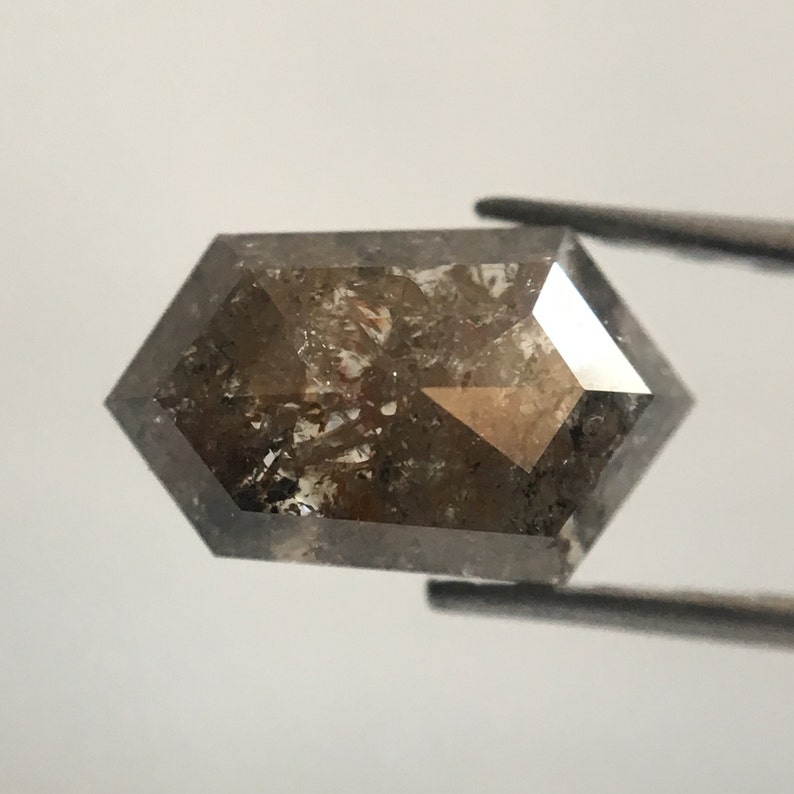 1.70 Dark Gray Color Geometric Shape Natural Loose Diamond | Etsy