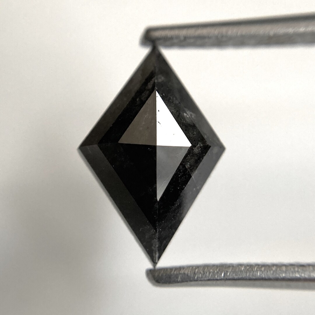 1.25 Ct Rhombus Kite Shape Natural Loose Diamond Salt and Pepper, 11.04 ...