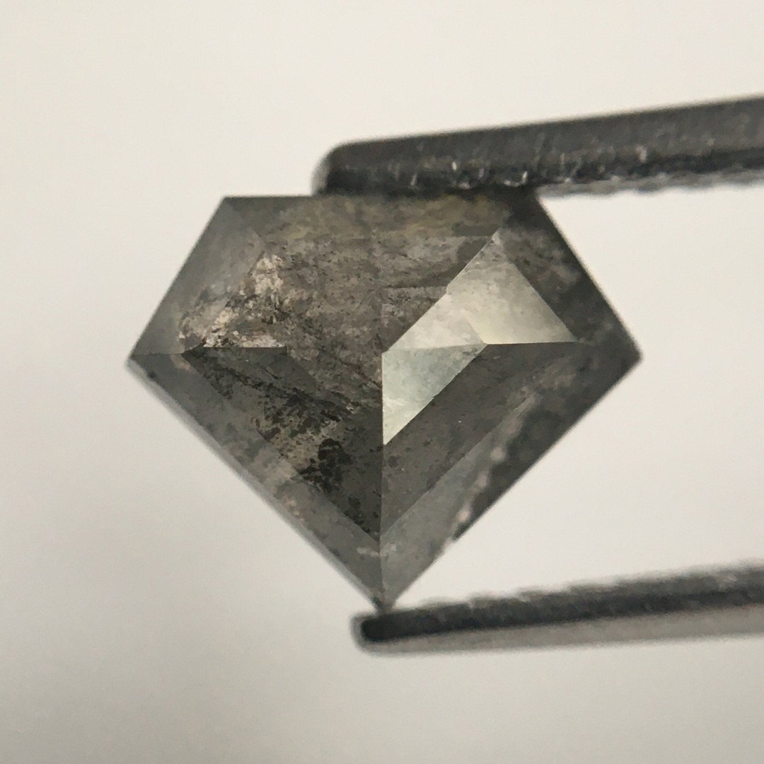 1.73 Ct Fancy Grey Diamond Shape Natural Loose Diamond, 6.60 Mm X 8.30 ...
