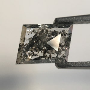 1.03 Ct Fancy Grey Parallelogram Shape Natural Loose Diamond, 7.26 Mm X ...