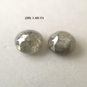 100% Natural Round Shape Rose Cut Loose Diamond Pair of Rose | Etsy