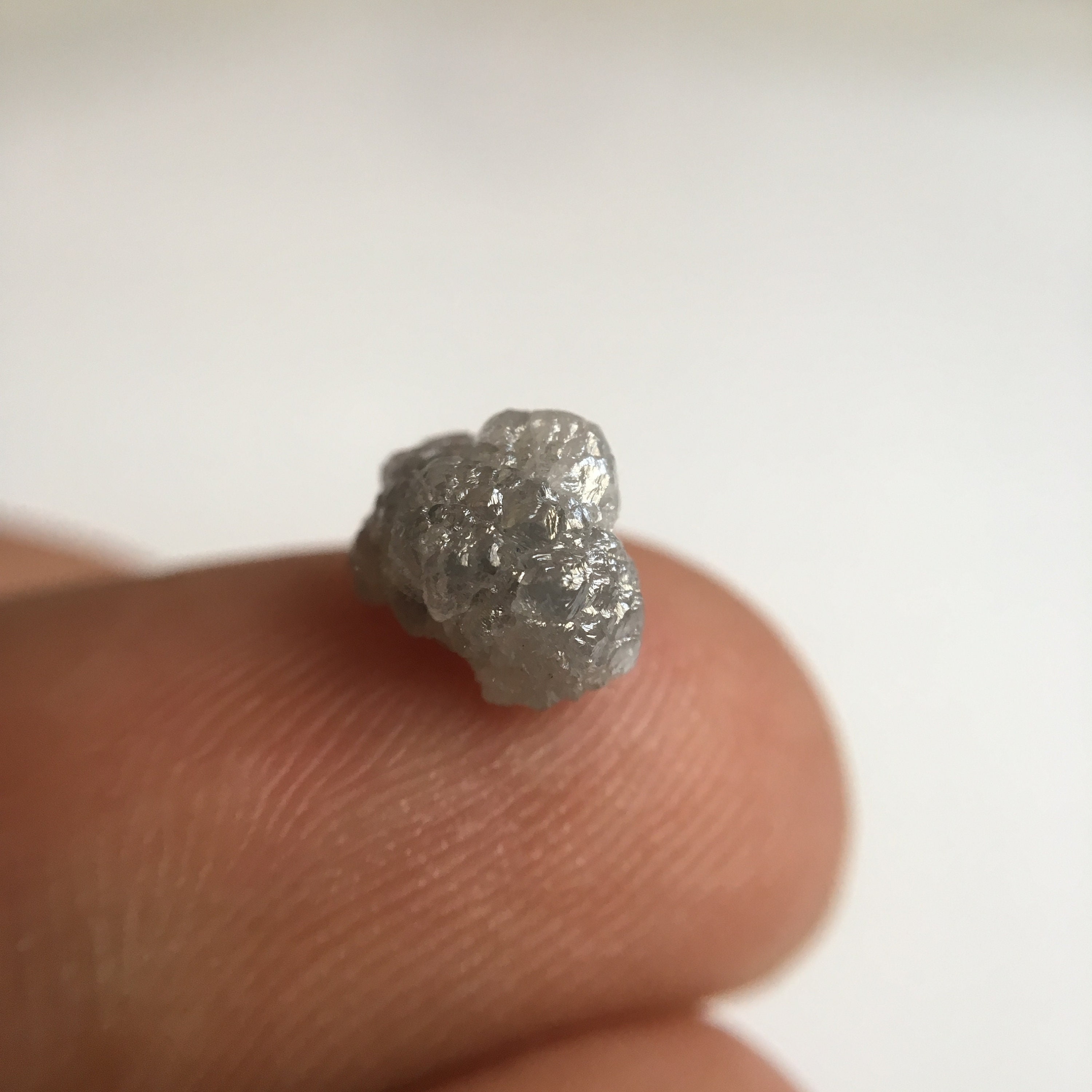 2.06 Ct Natural Grey Uncut Raw Rough Loose Diamond 8.27 mm x | Etsy