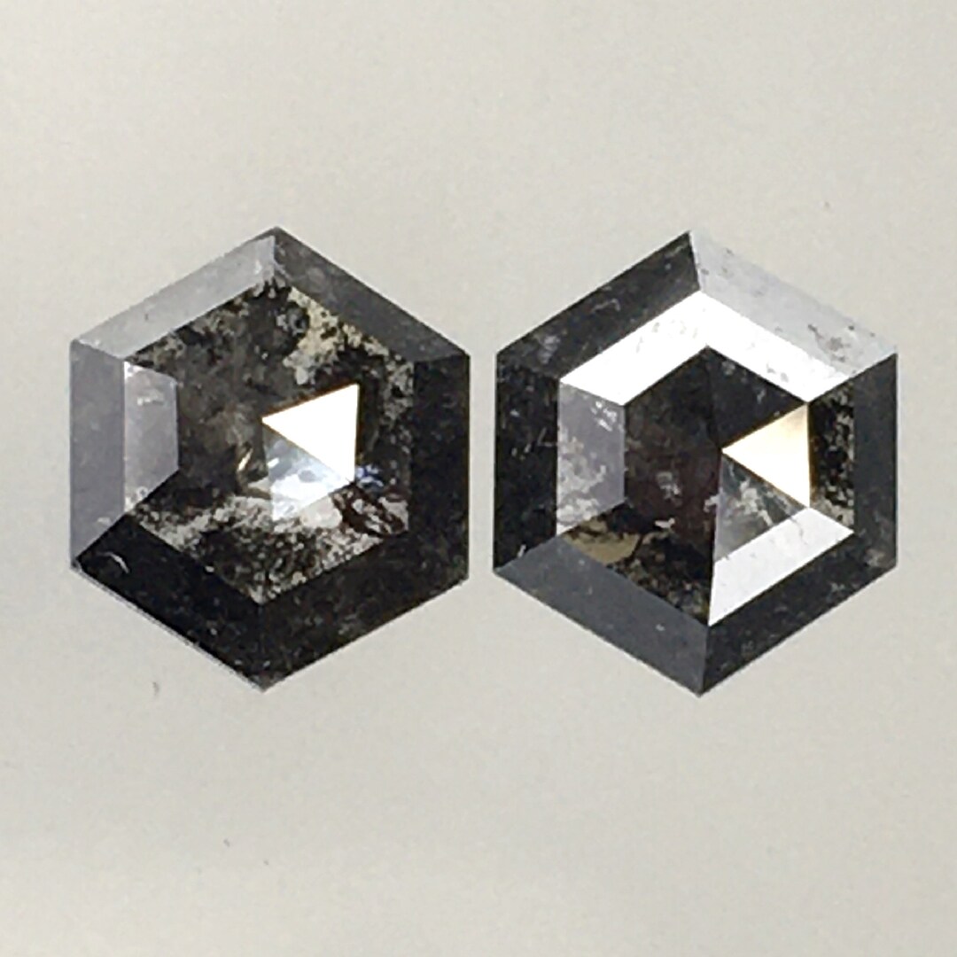 Pair 1.30 Ct Natural Loose Diamond Hexagon Shape 6.10 Mm X 5.80 Mm ...