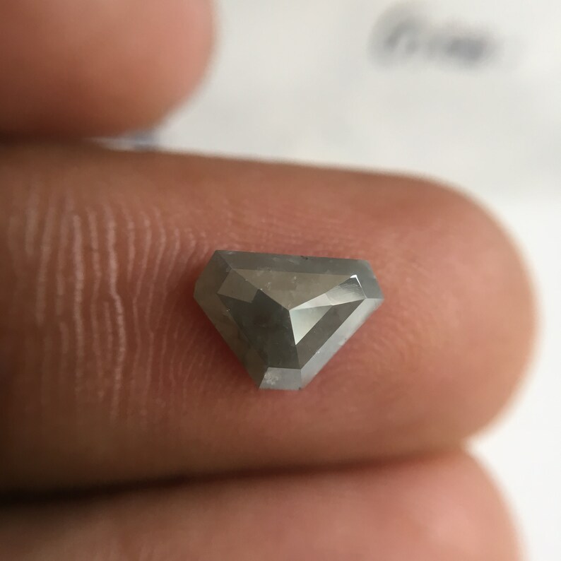 1.13 Dark Gray Color Geometric Shape Natural Loose Diamond | Etsy