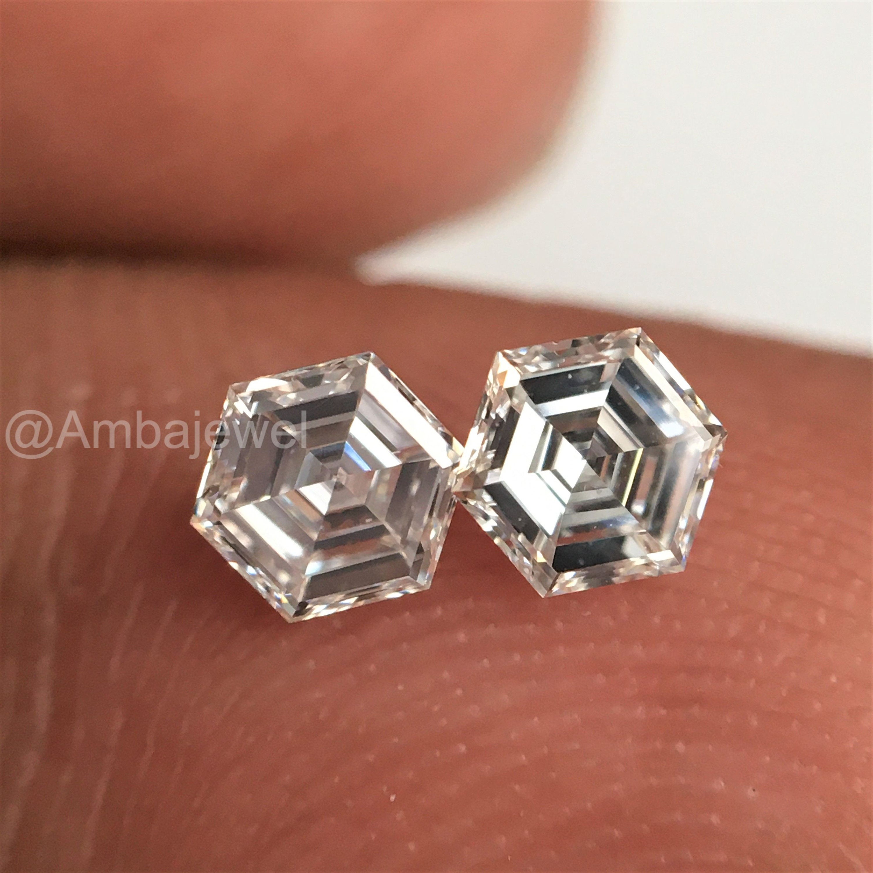 Natuurlijke losse diamant zeshoekige vorm G-H kleur VS - Etsy Nederland