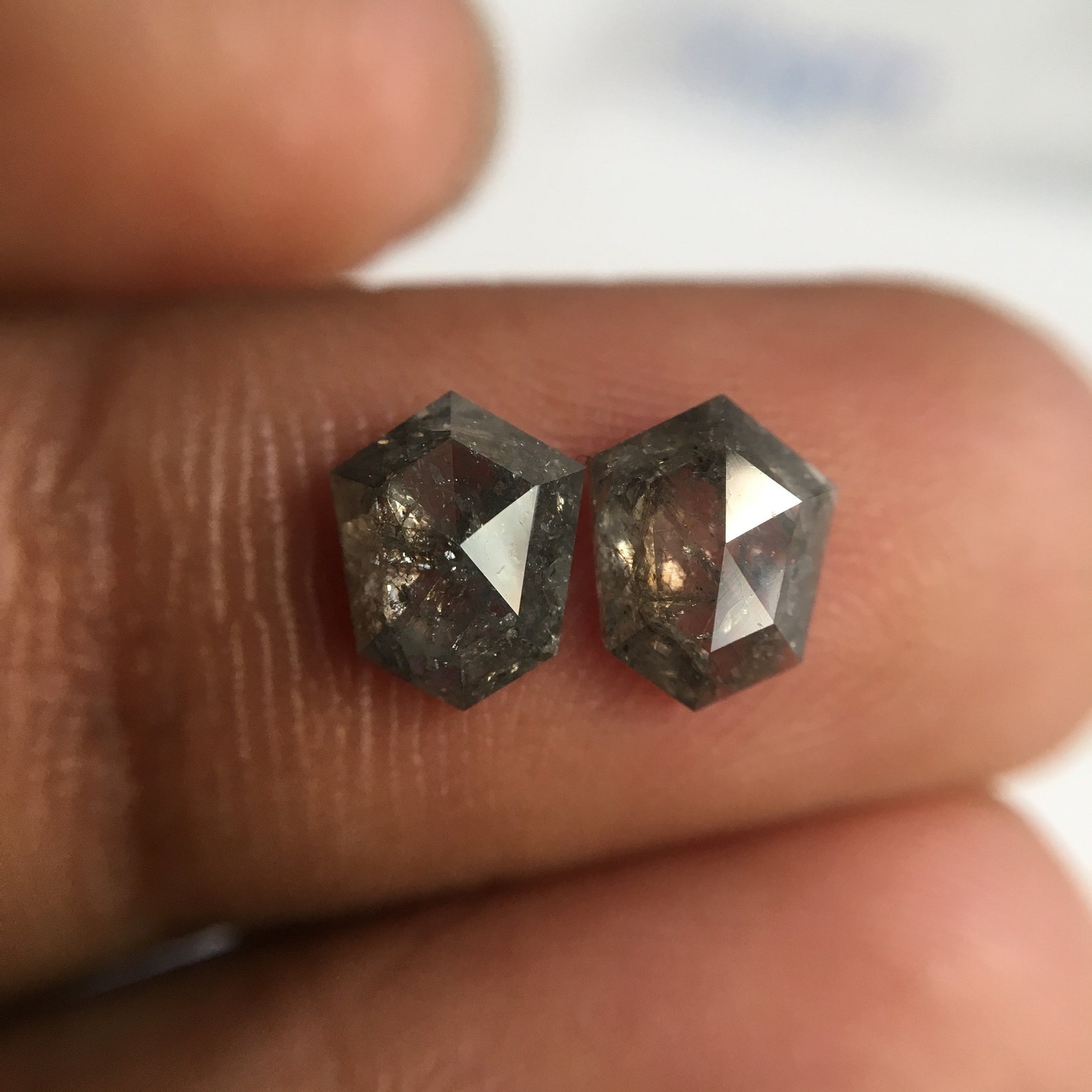 1.78 Ct Pair Natural Shield Shape Loose Diamond 7.70 Mm X 6.15 | Etsy