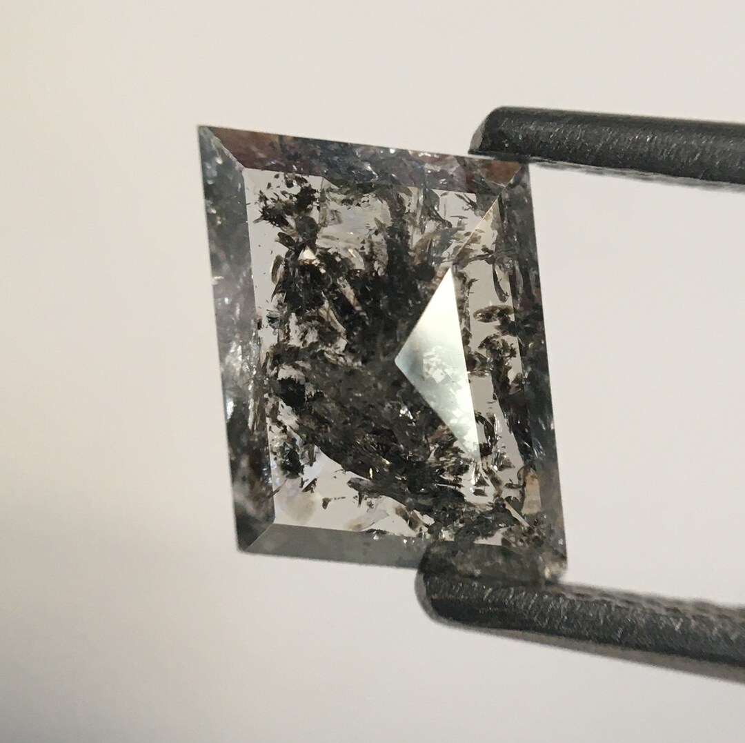 1.03 Ct Fancy Grey Parallelogram Shape Natural Loose Diamond, 7.26 Mm X ...