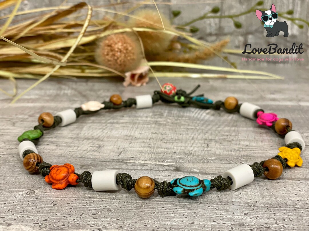 EM Ceramic Dog Collar Ceramic Collar Tick Collar With Colorful Turtles ...