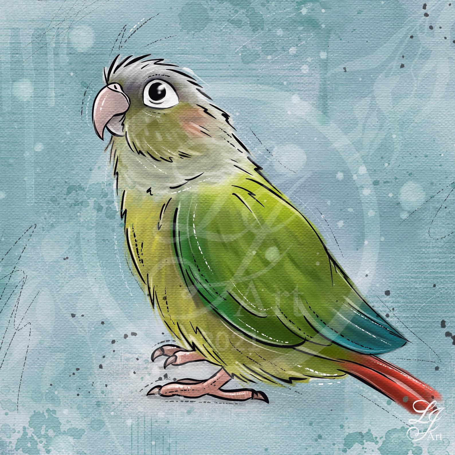 Beautiful Conure Downloadable Print - Etsy