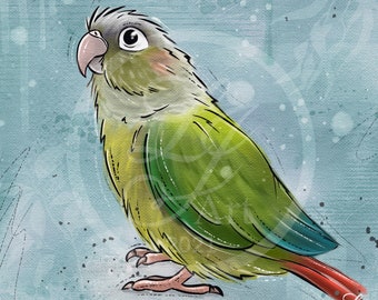 Conure Outlined Digital Art Files 8 SVG & PNG Bundle Green - Etsy