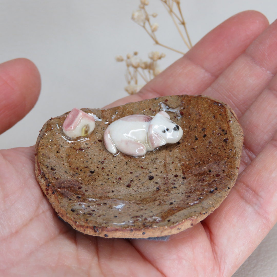 Handmade Pottery Trinket Dish. Cute Puppy 3. Jewelry Dish. Beautiful ...
