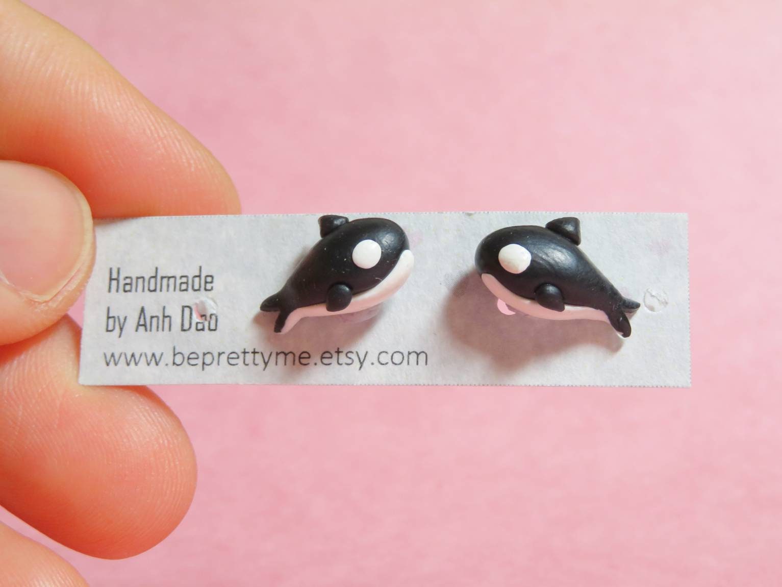 Mini Orca/ Orca Biting Stud Earrings. Killer Whale Studs. Sea | Etsy