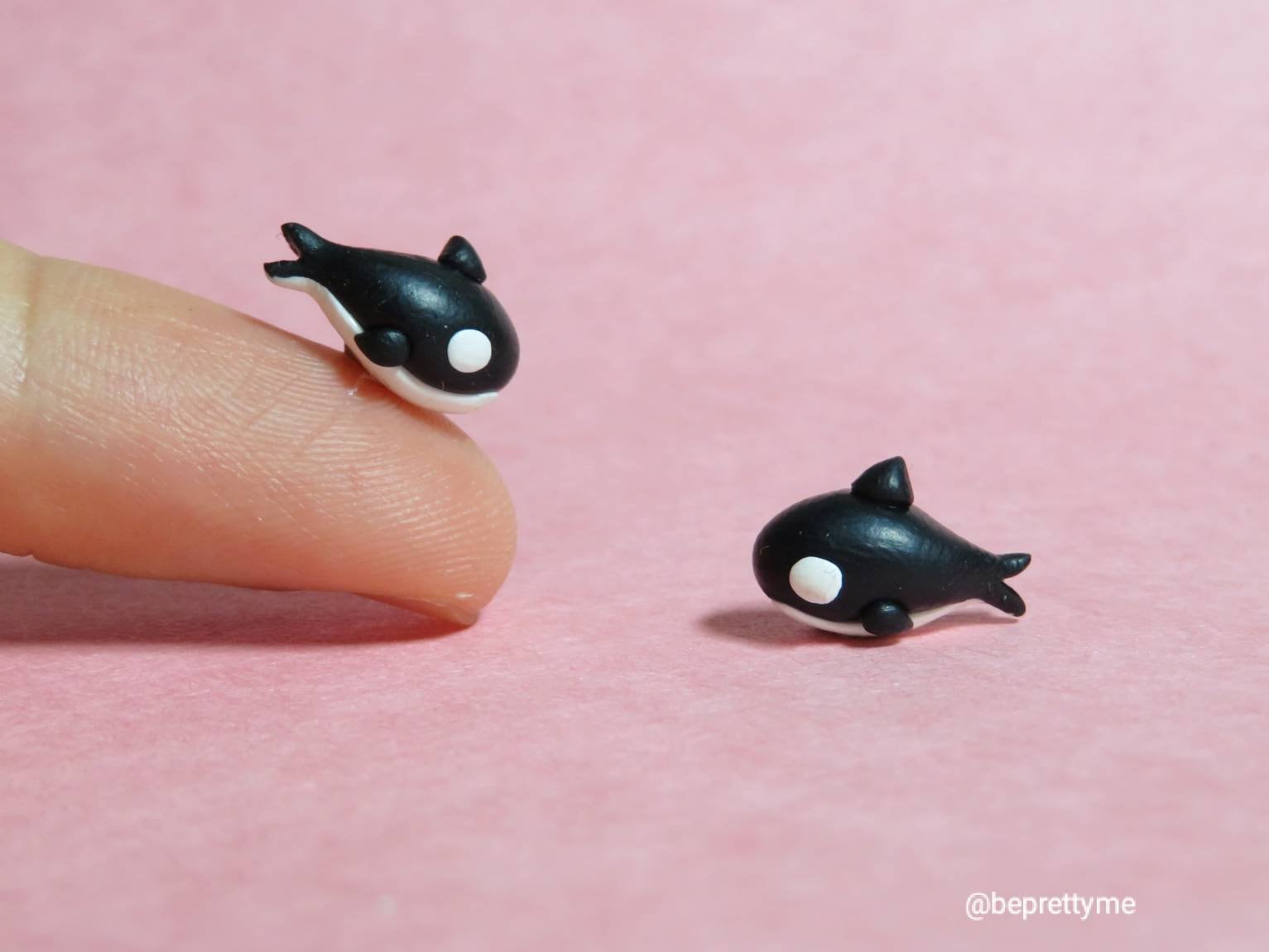 Mini Orca/ Orca Biting Stud Earrings. Killer Whale Studs. Sea Creature ...
