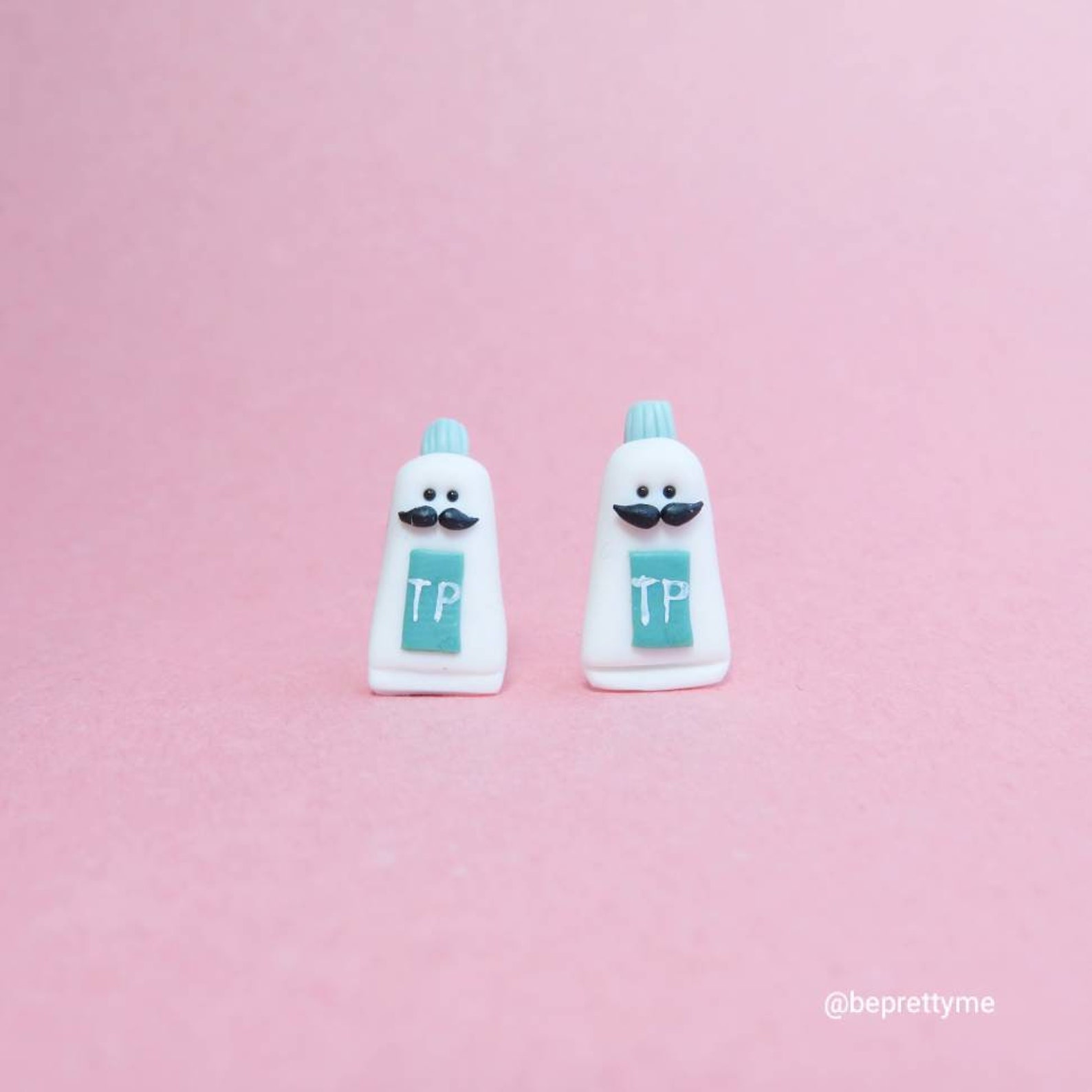 Cute Toothpaste & Dental Floss Stud Earrings. Promoting Oral - Etsy