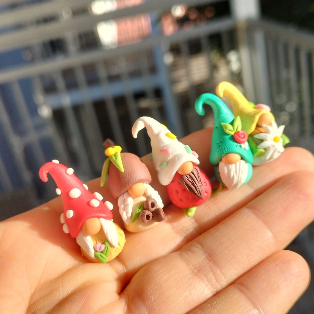 Gnome Figurines. Price for One Figurine. Polymer Clay. Collectibles ...