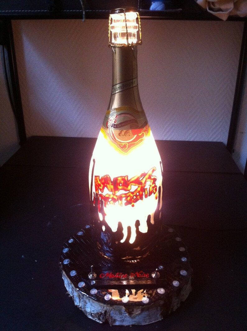 Creation of Custom Led Lights With Bottles of Alcohol - Etsy