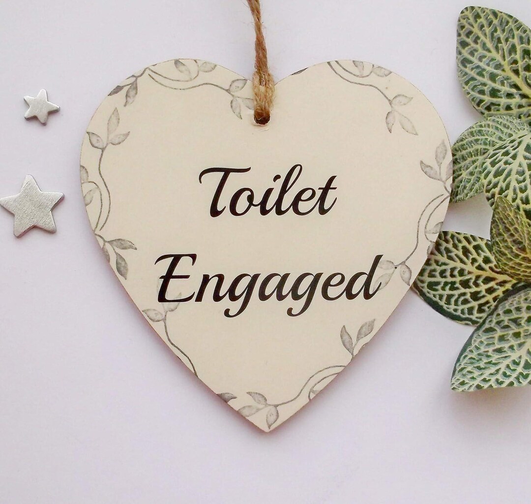 Vintage Look Toilet Door Plaque Engaged /vacant Double Sided Sign ...