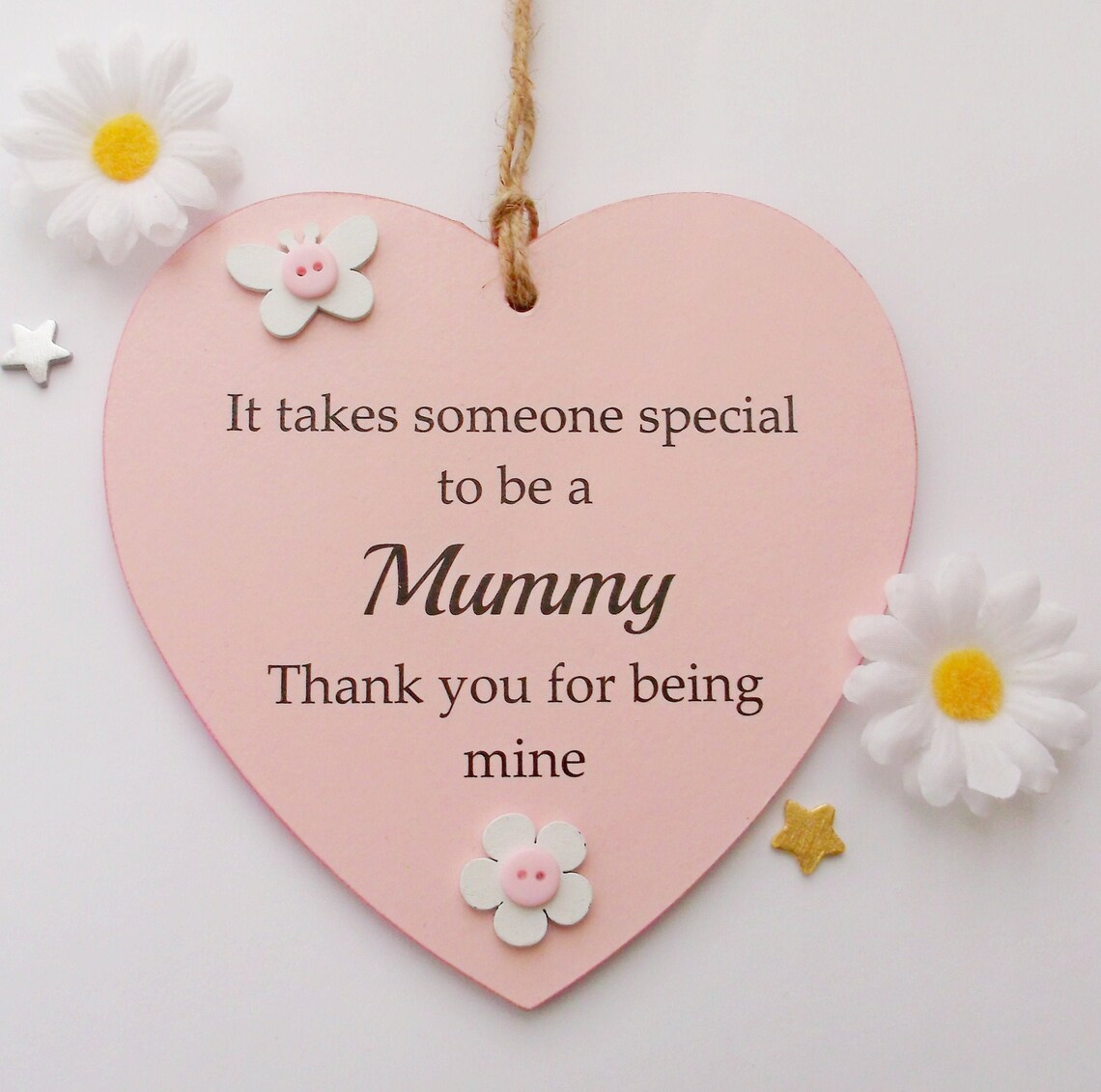 Mummy Thank You Gift Heart Plaque - Etsy UK