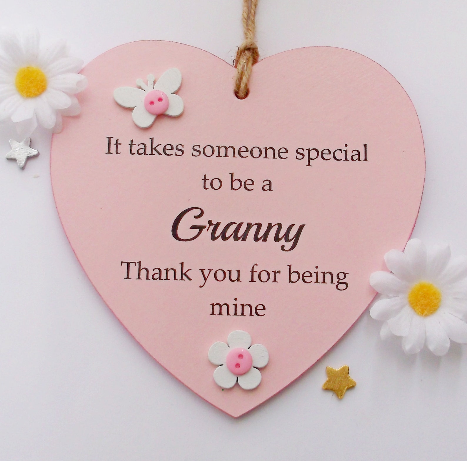 Granny or Grandma Thank You Gift Heart Plaque - Etsy UK