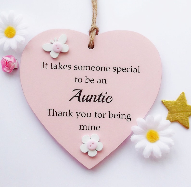 Auntie Thank You Gift Heart Plaque - Etsy