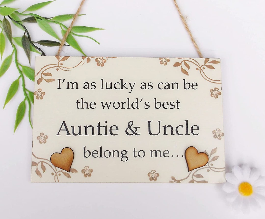 Auntie and Uncle Thank You Gift Plaque - Etsy