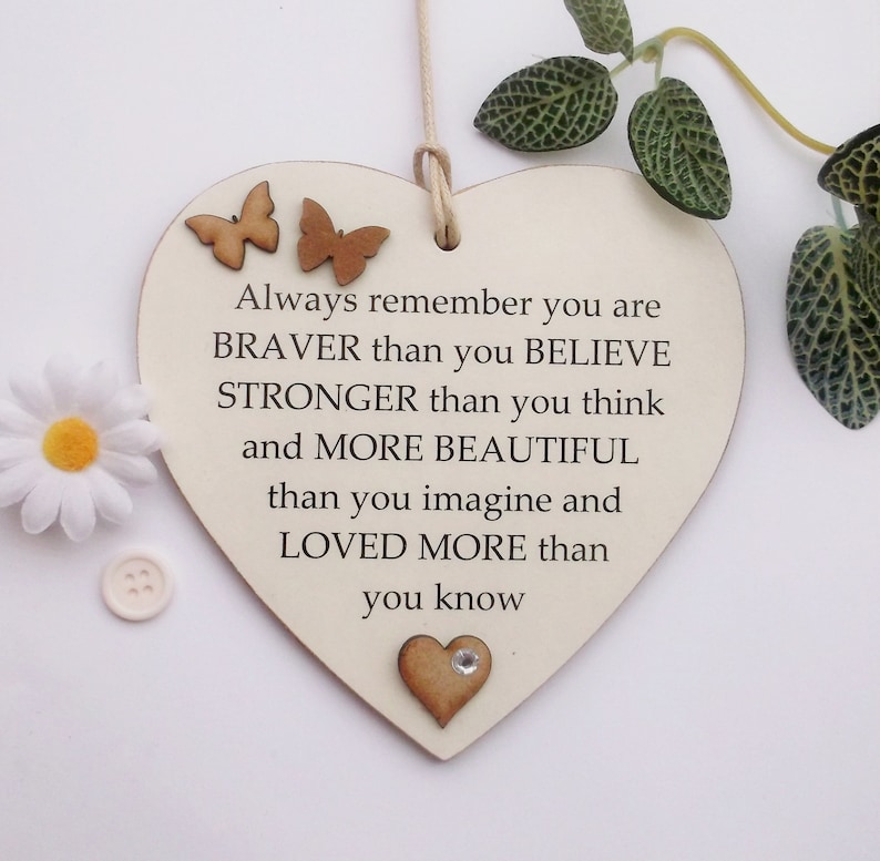 Butterfly Inspirational Friendship Heart Always Remember You Are Braver ...