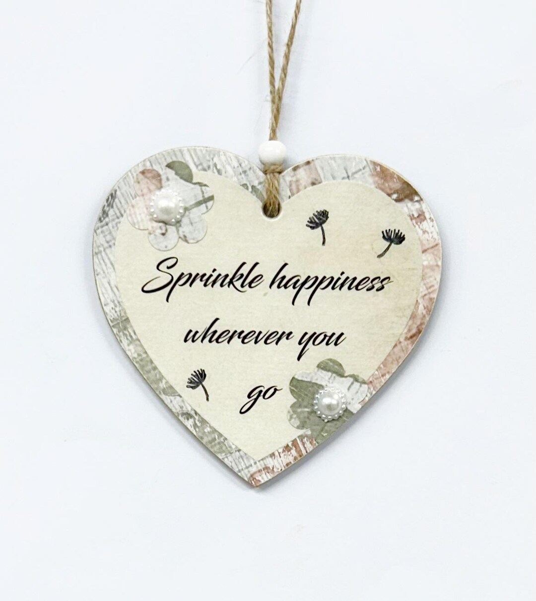 Beautiful Sprinkle Happiness Wherever You Go Friendship Wooden Gift ...