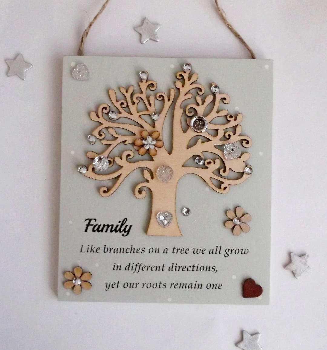 Family Tree Wooden Plaque Like Branches of a Tree We All Grow in ...
