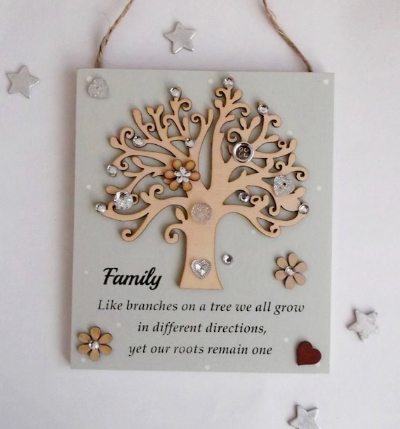 Family Tree Wooden Plaque Like Branches of a Tree We All Grow | Etsy