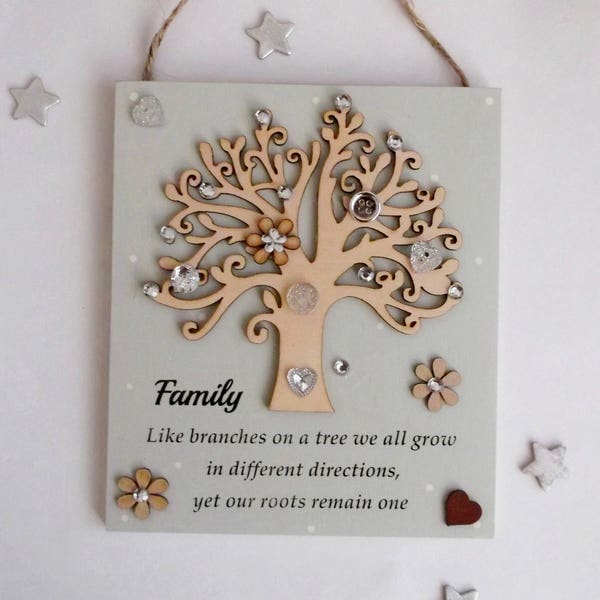 Wooden Family Tree Plaque - Etsy