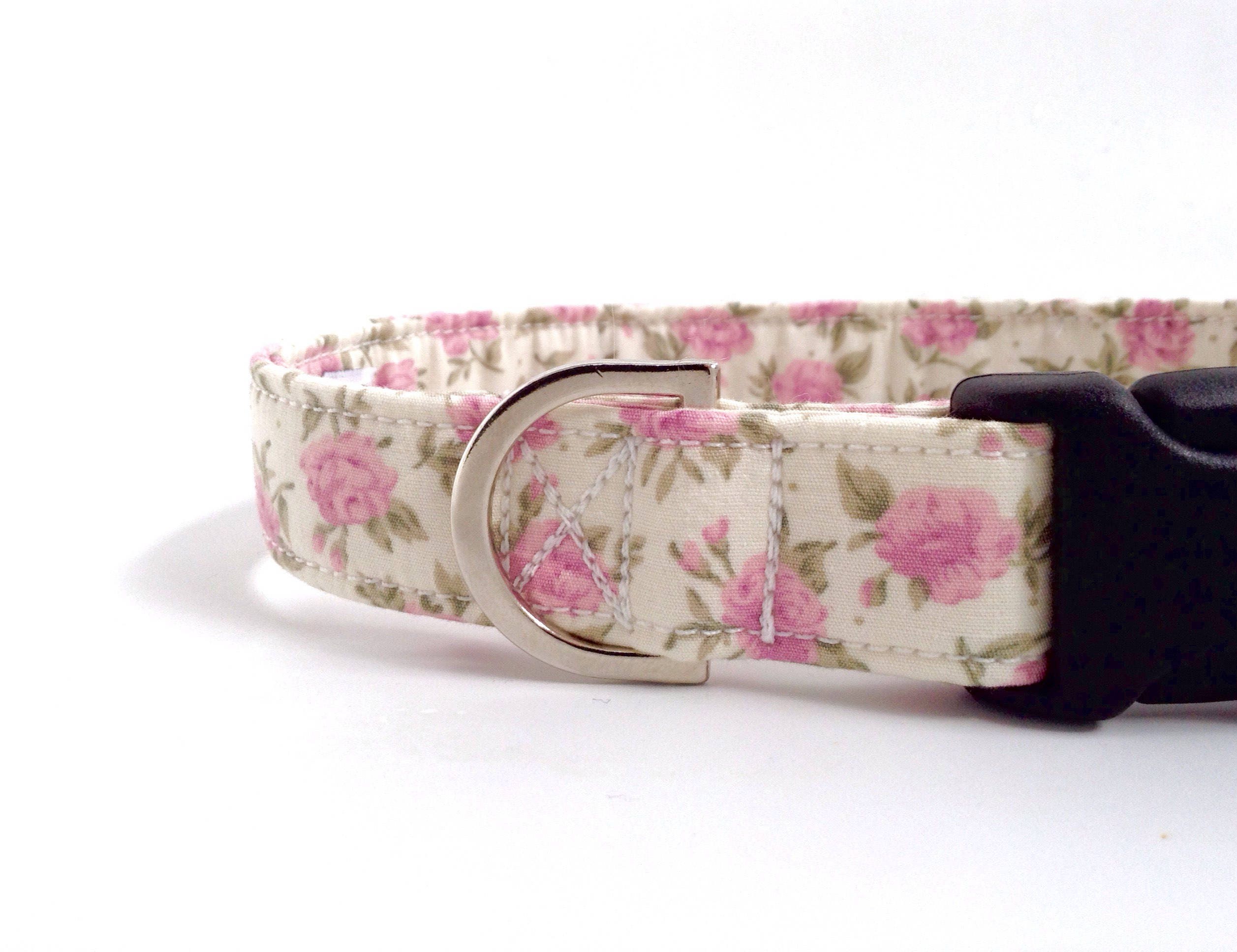 Small Roses Dog Collar Girl Dog Collar Floral Dog Collar | Etsy