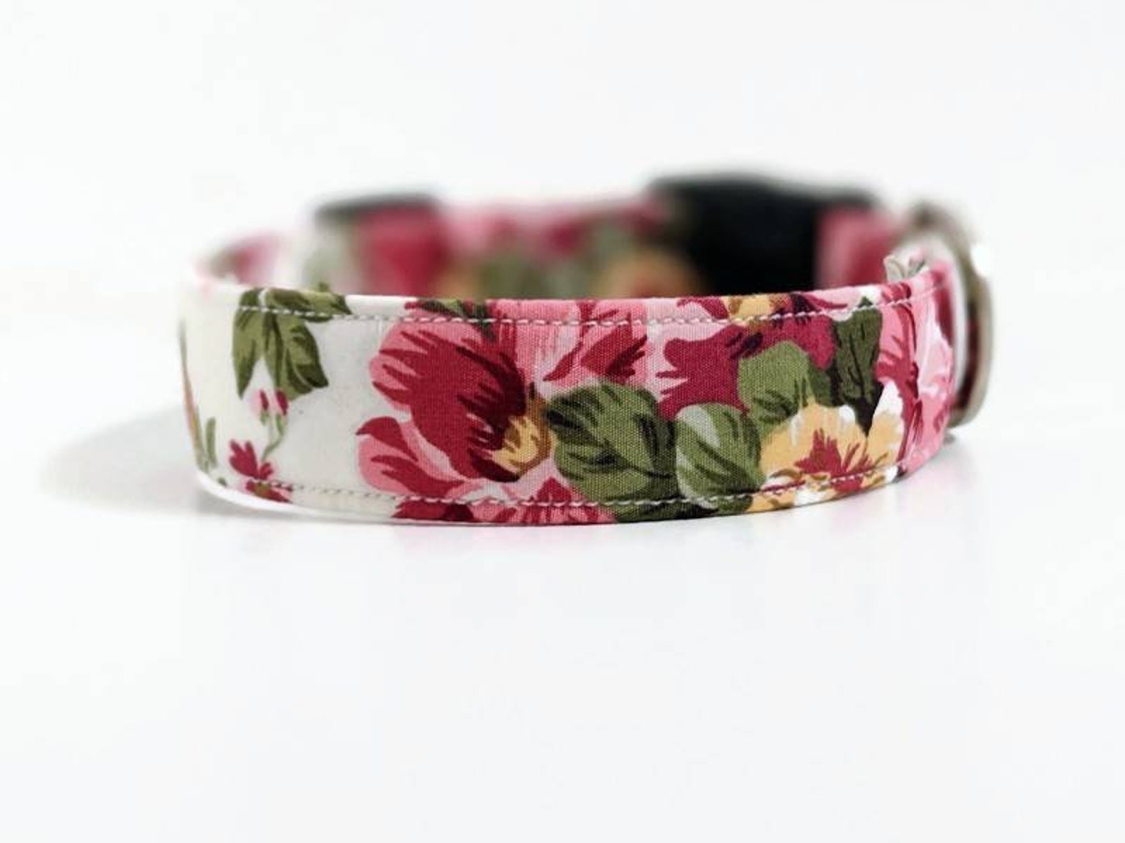 Pink Floral Dog Collar Rose Dog Collar Girl Dog Collar - Etsy